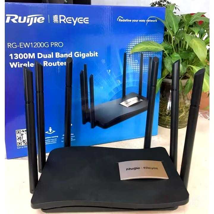 Ruijie Reyee RG-EW1200G PRO 1300M Dwi Jalur Penghala Tanpa Wayar Gigabit dengan Teknologi MU ...