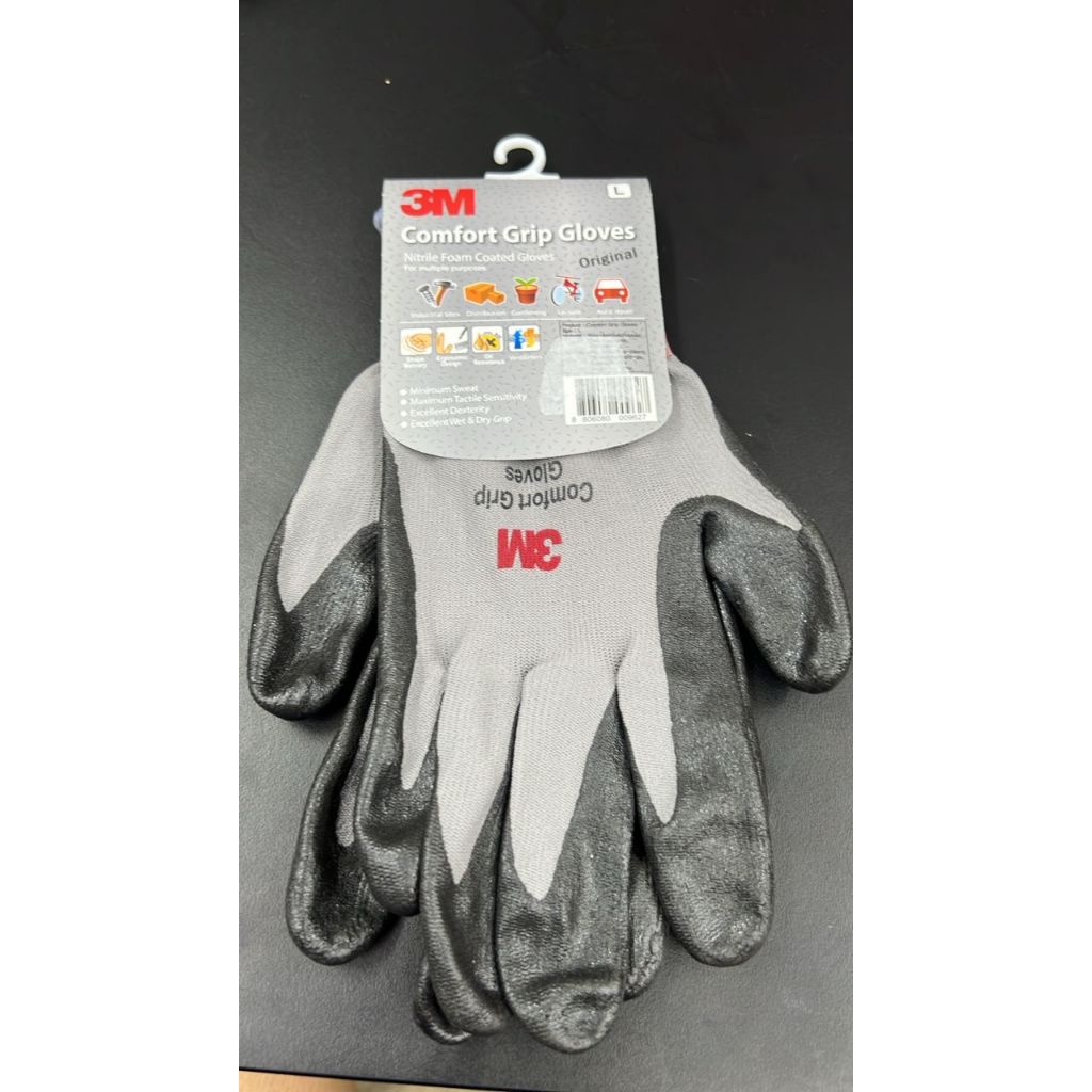 [Original] 3M Comfort Grip Gloves /3m glove/3M Safety Glove (Size M/L ...