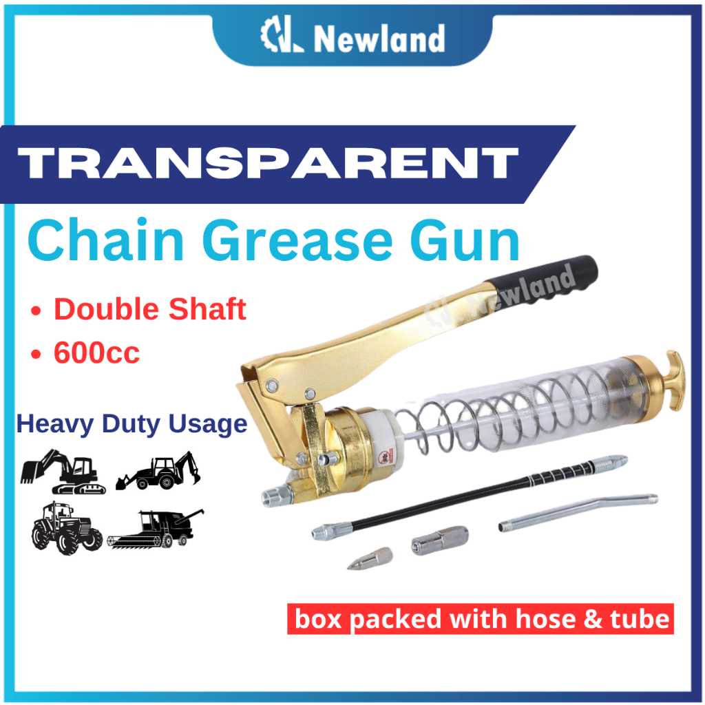 Transparent Grease Pump Double Shaft / Grease Gun / Pam Gris - 600cc ...