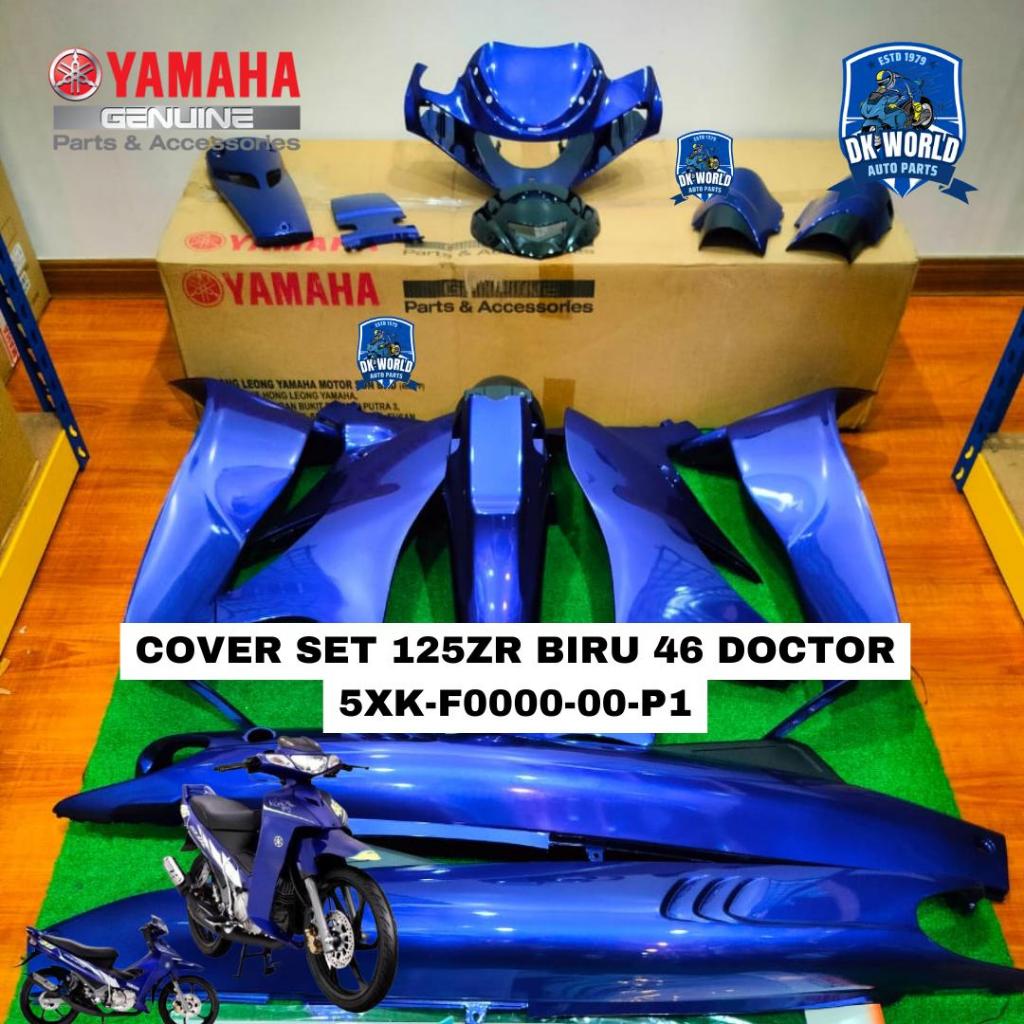 [ORIGINAL HLY] COVER SET Yamaha Y125 Y125ZR 125ZR Biru 46 dengan Stiker ...