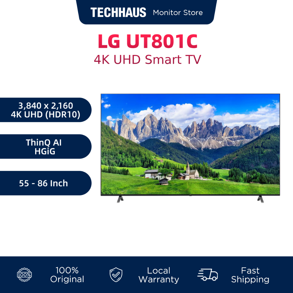LG UT801C (55" 65" 75" 86") 4K UHD Smart TV with ThinQ AI, HGiG ...