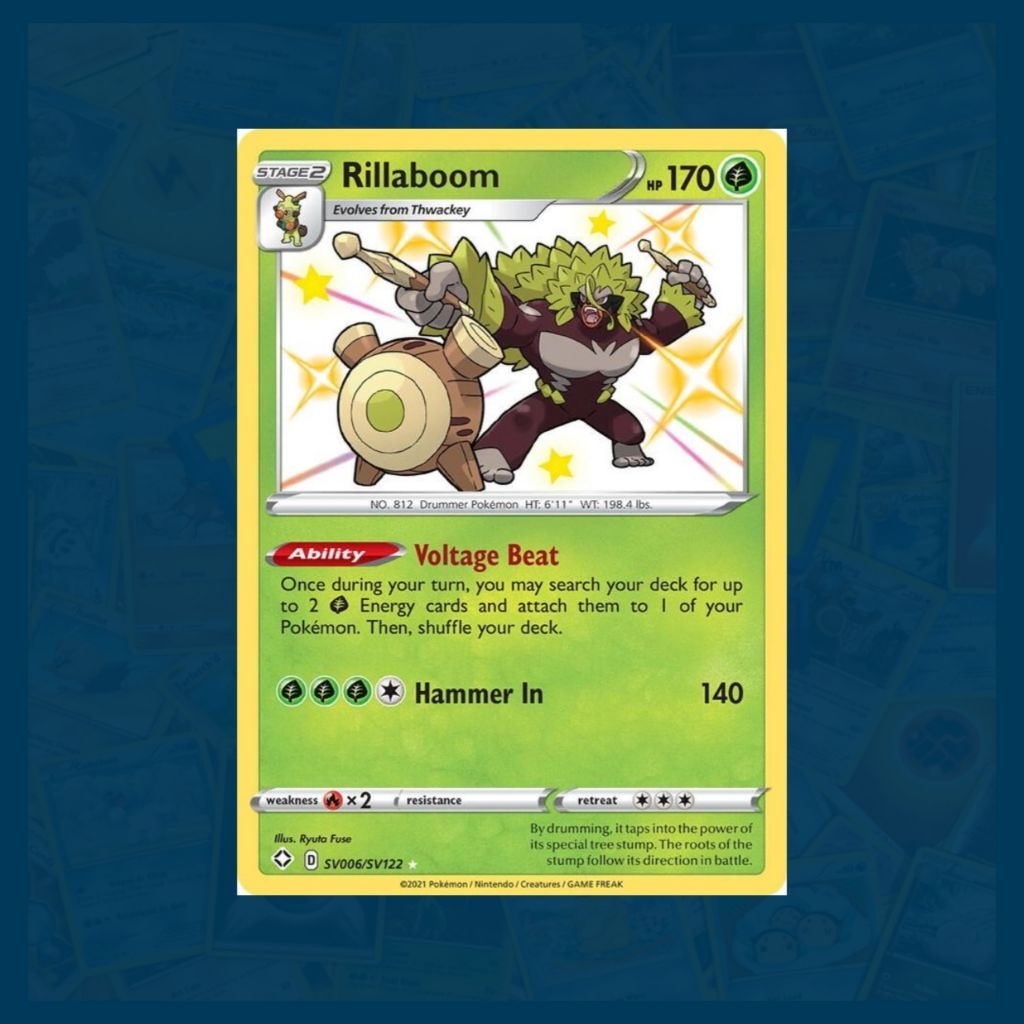 Rillaboom (SV006/SV122) Shiny Rare | Shining Fates | Pokemon TCG Card ...