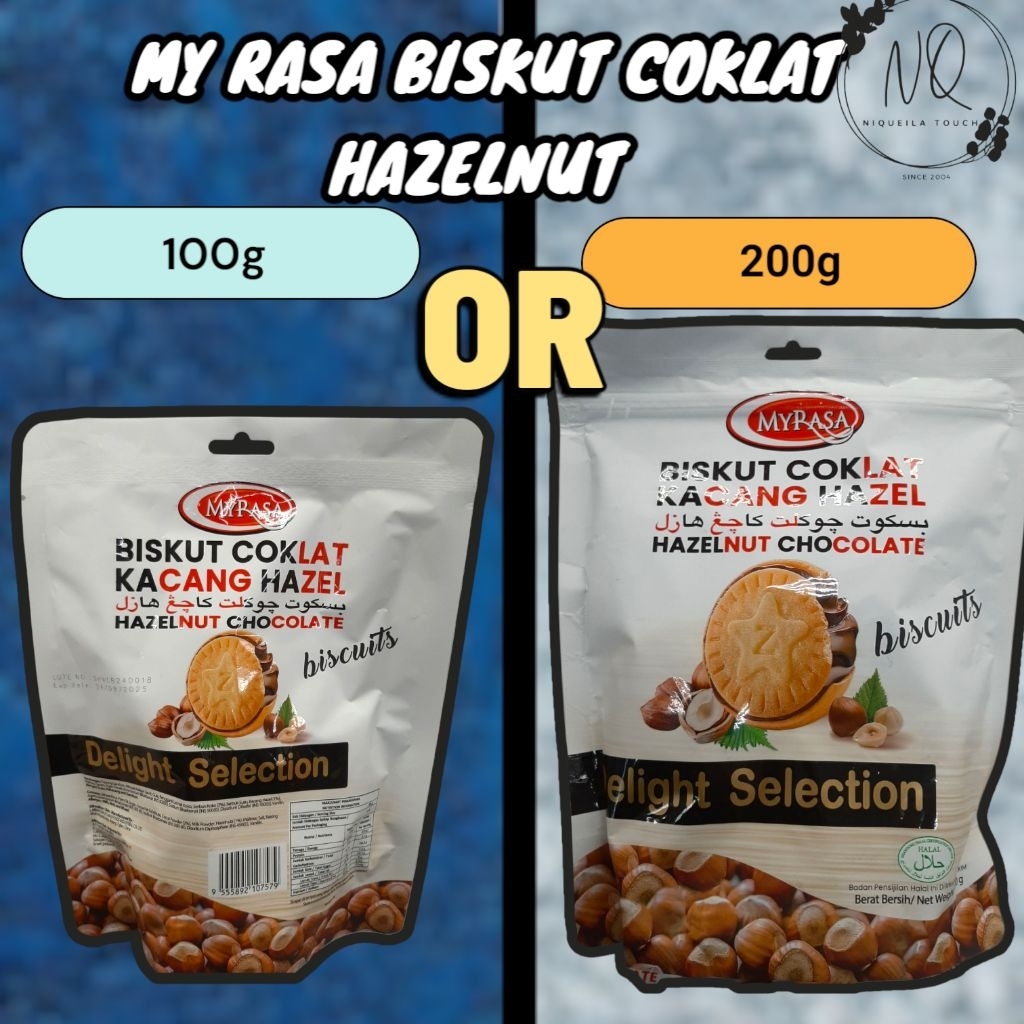 BISKUT COKLAT HAZELNUT BY & WHITE CHOCOLATE MYRASA (100G/200G) | Shopee ...