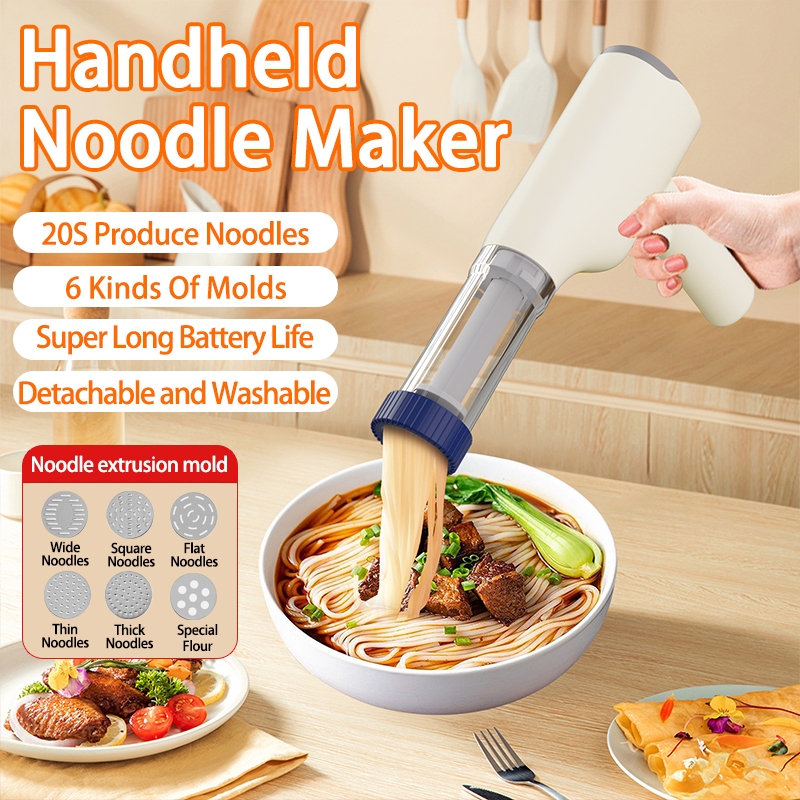 6 in1 Wireless Automatic Noodle Maker Portable Handheld Dough Press ...