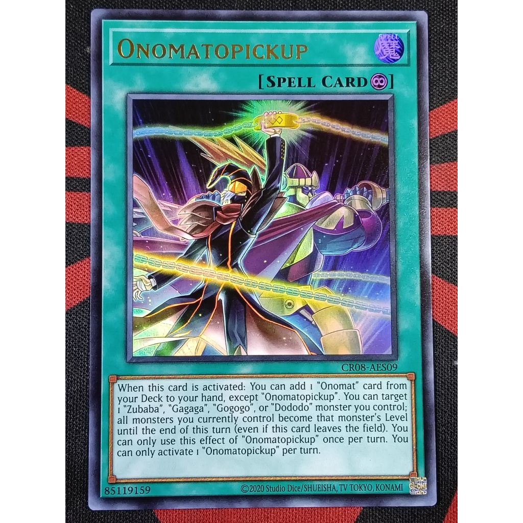 YUGIOH KONAMI CR08-AE024 QCCU-JP073 Onomatopickup (SR/UR) | Shopee Malaysia