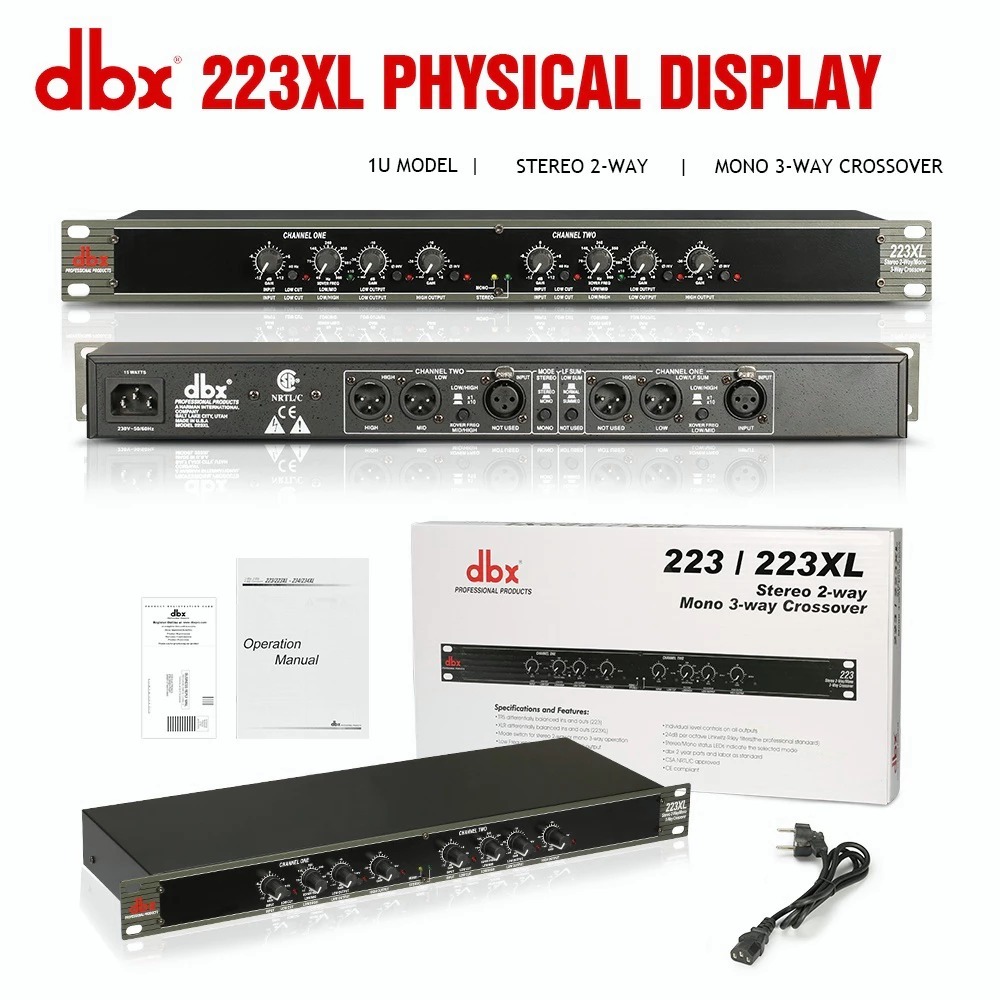 DBX 234 Frequency divider stereo 2 way/3 way / 4way Crossover | Shopee ...