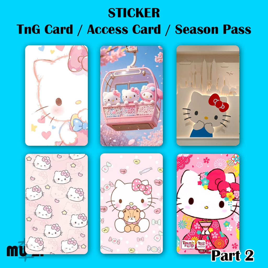 He-llo Ki-tty TnG Card STICKER NFC STICKER (Part 2) Waterproof Thick ...