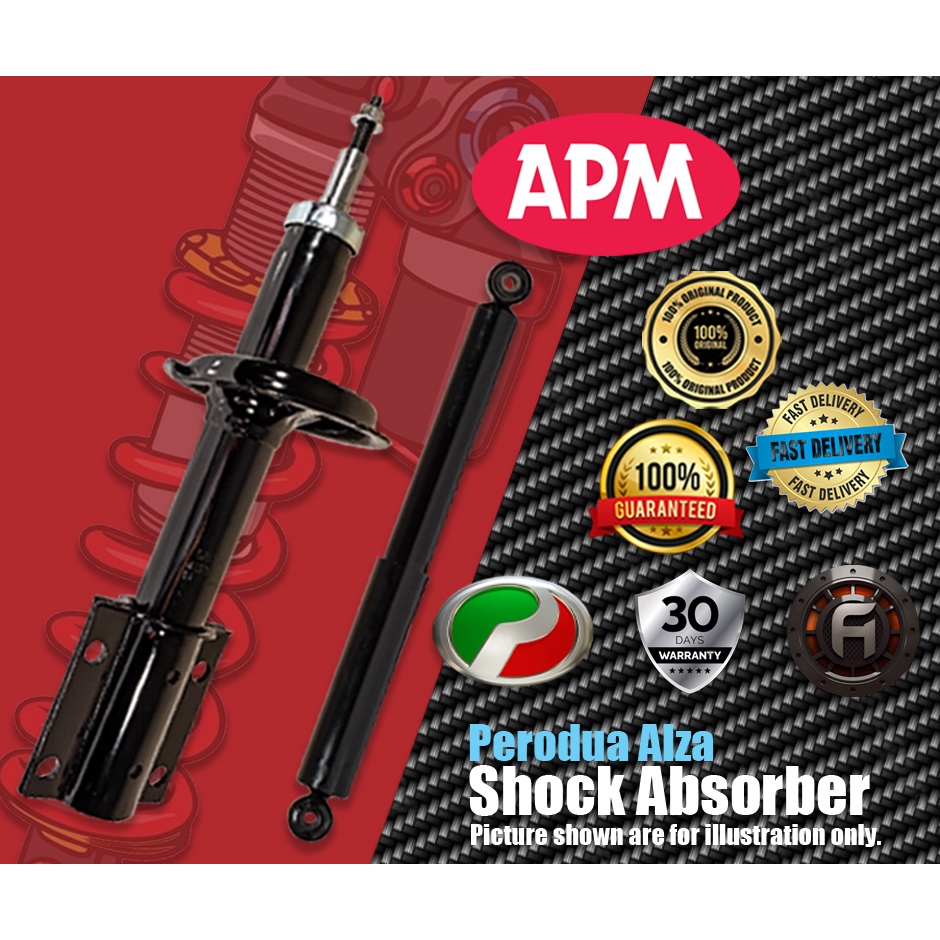 PERODUA ALZA | FRONT / REAR SHOCK ABSORBERS SET | (APM) | 100% ORIGINAL ...