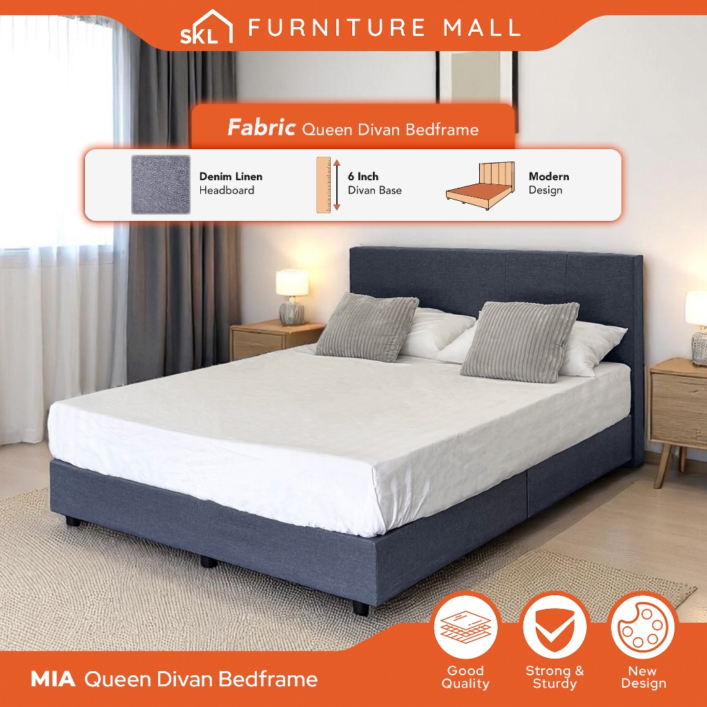 SKL Furniture MIA_Single/Queen Size Bed Frame/Divan Bed/Modern Bed ...