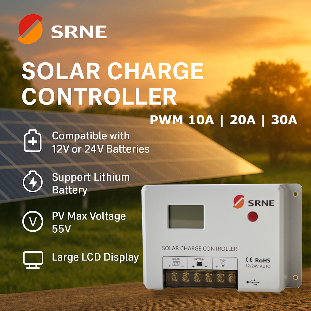 SRNE Solar Charge Controller 12V/24V 10A / 20A / 30A High Quality ...
