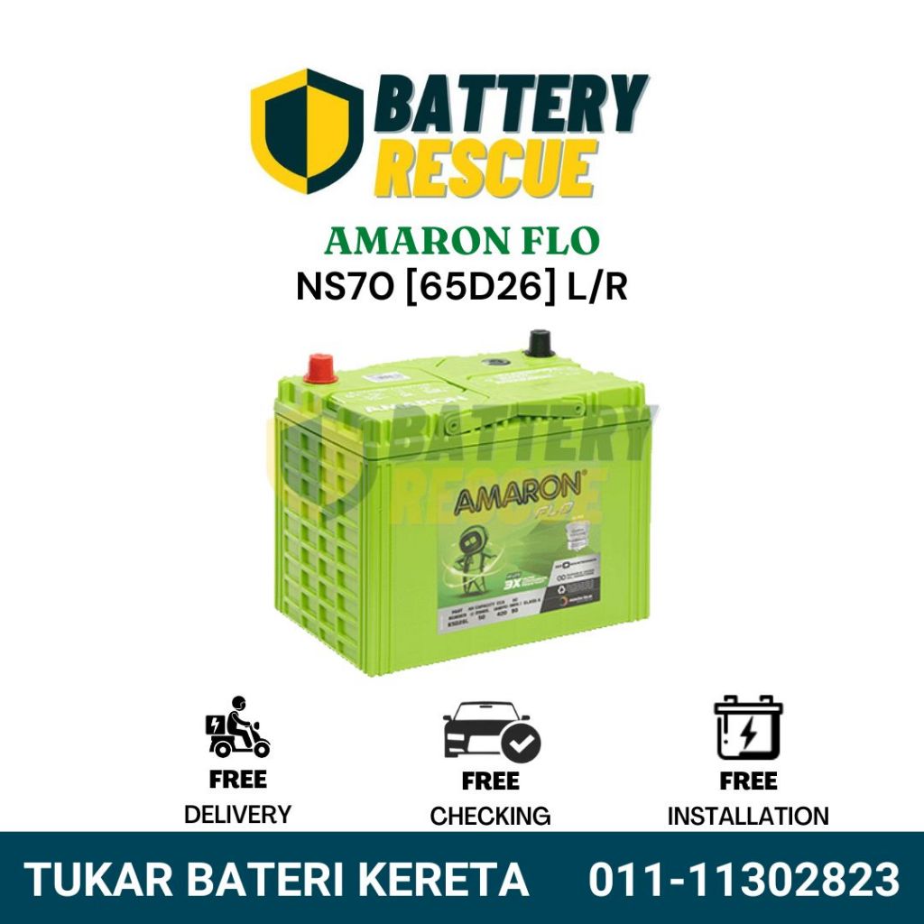 [Installation Available] NS70 | NS70L | 65D26L/R | Amaron Hi Life Flo ...
