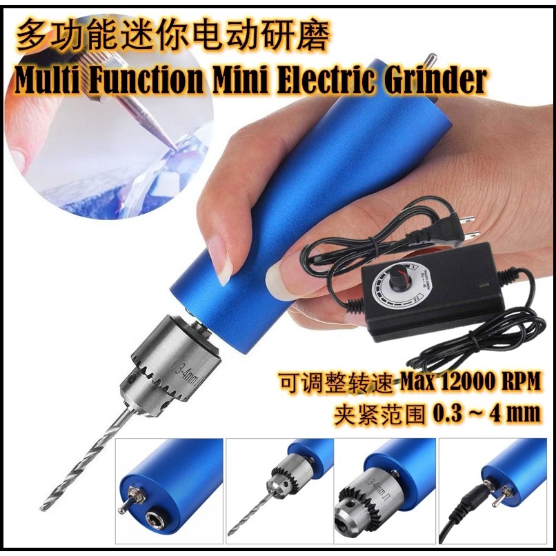 Mini Electric Hand Drill 12000 RPM / 12V - 24V for multiple function ...