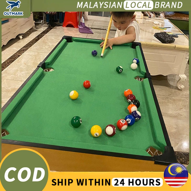 Mini Billiard Table for Kids Wooden with Tall Feet Pool Table Set Taco ...