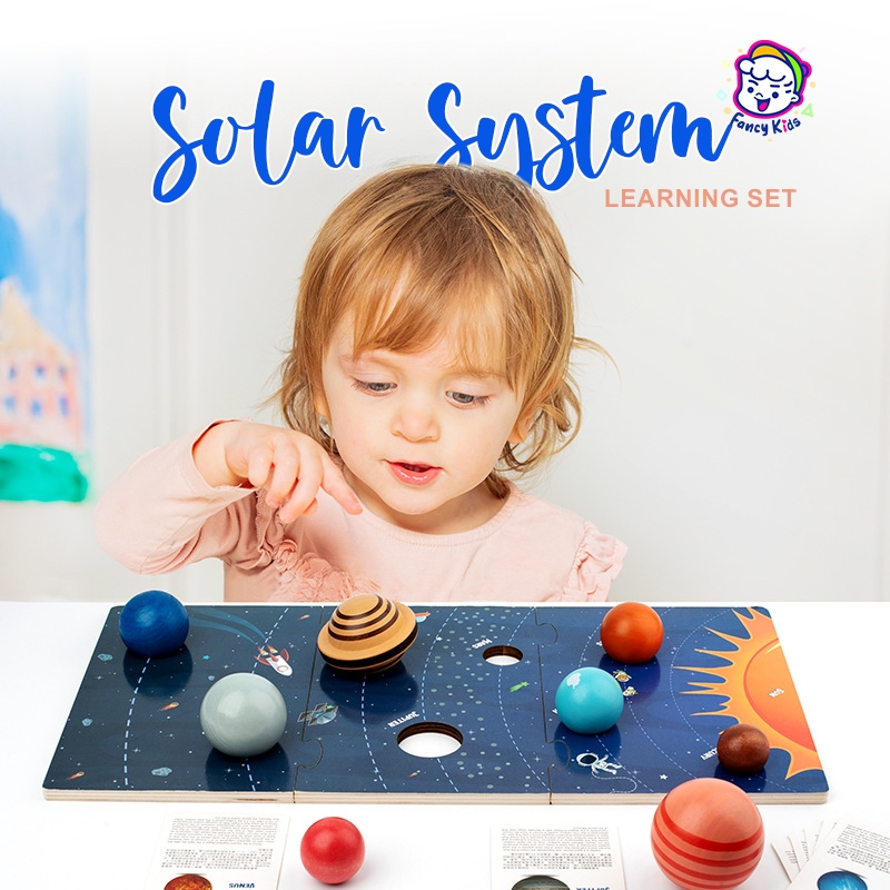 Wooden Solar System Puzzle Board/Montessori Planet Model for Kids/STEM ...