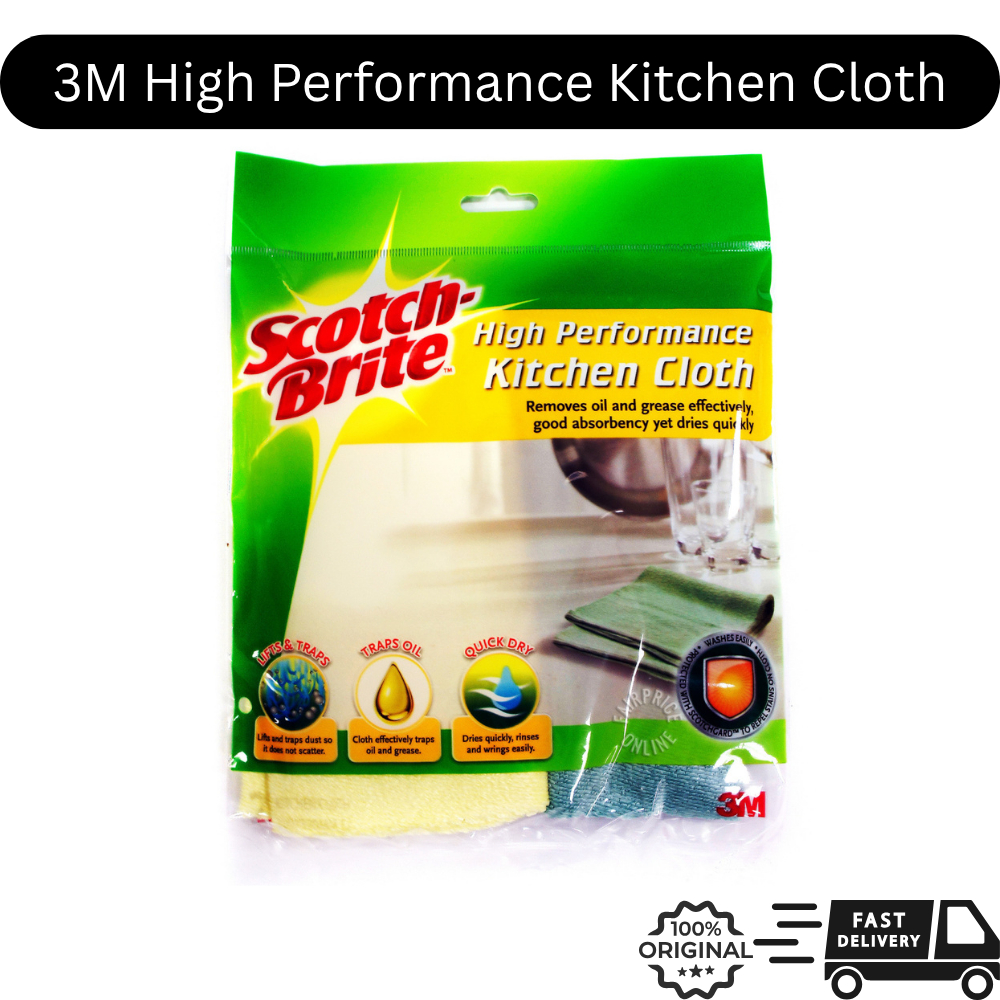 3M High Performance Kitchen Cloth (2pcs per pack) | Shopee Malaysia