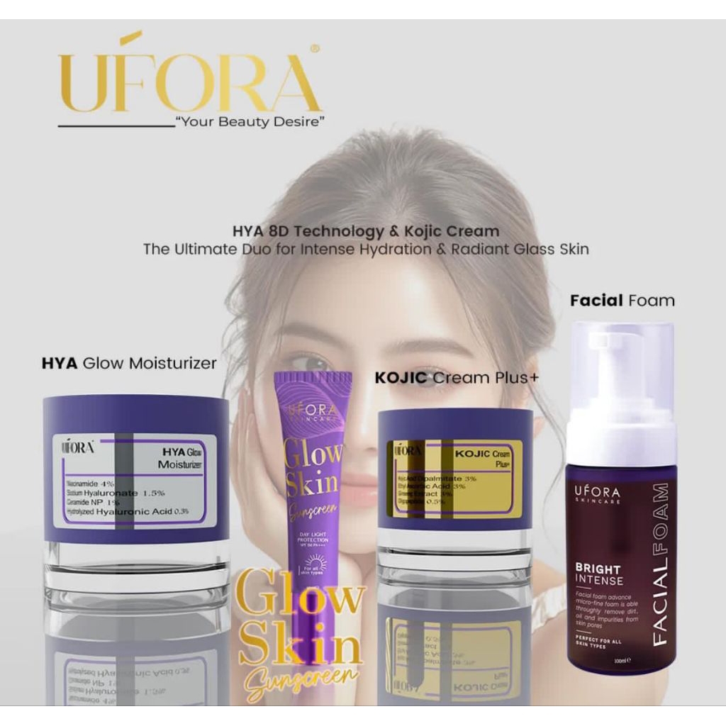 UFORA SET 4IN1(HYA GLOW+KOJIC+SS+FF) | Shopee Malaysia