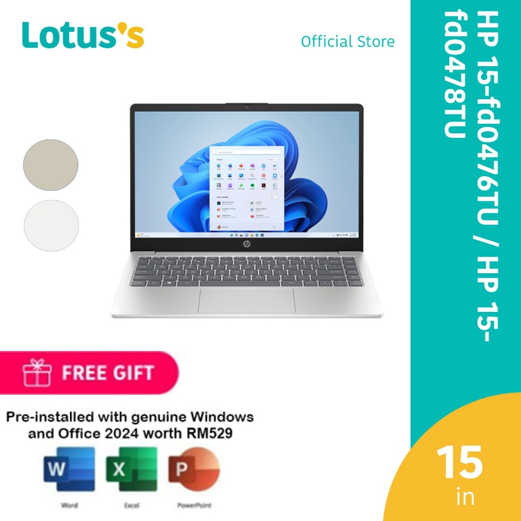 HP 15-fd0476TU / 15-fd0476TU FHD Laptop Warm Gold / Natural Silver (i5 ...