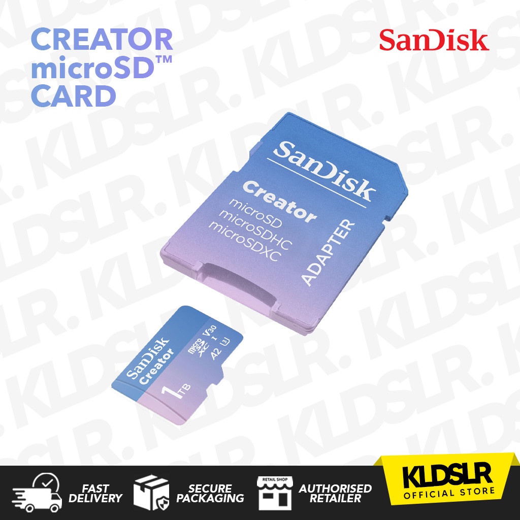 SanDisk® Creator microSD™ Card UHS-I with Adapter (128GB/ 256GB /512GB ...