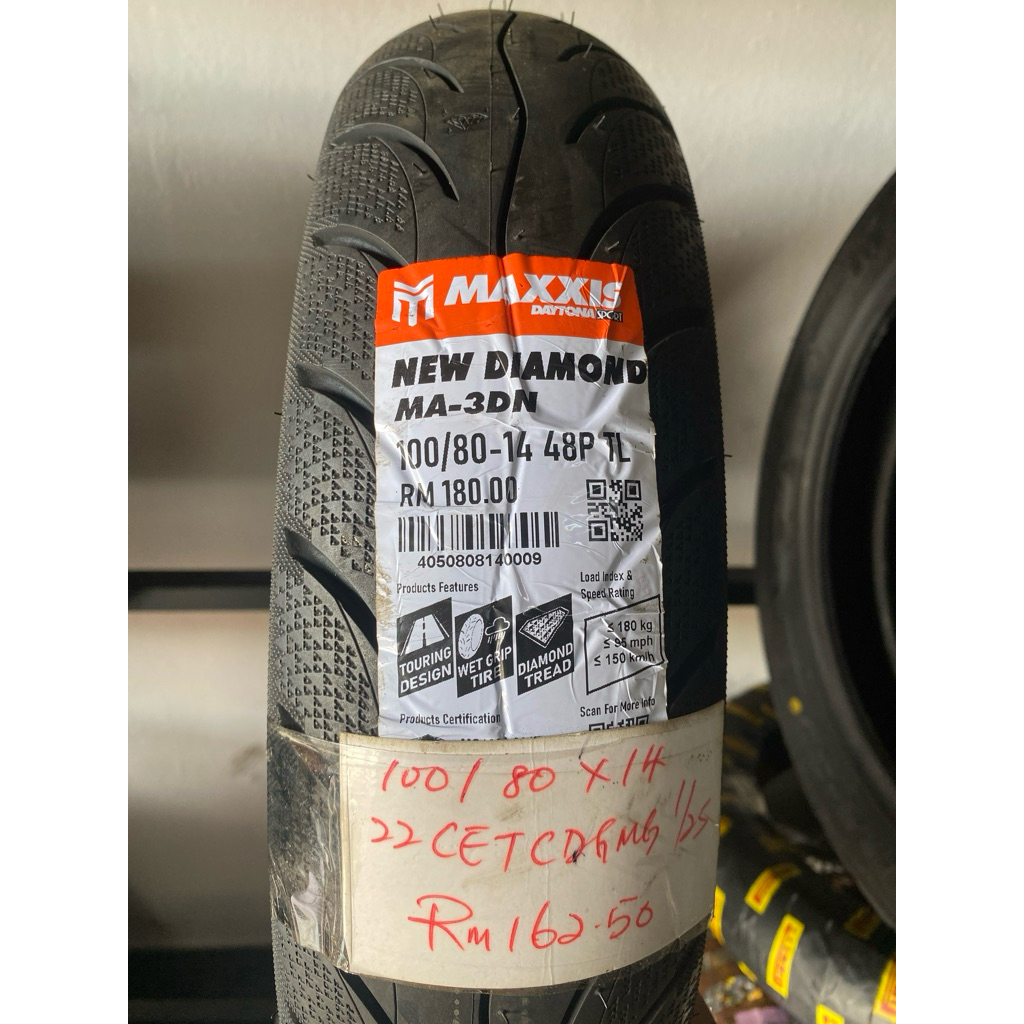 MAXXIS-MA-SDI TL (DIAMOND) - TYRE - 100/80-14 | Shopee Malaysia