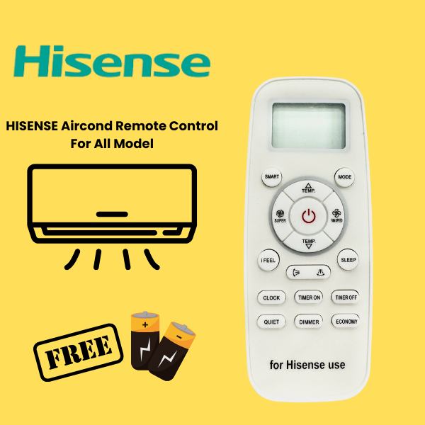 HISENSE AIRCOND REMOTE CONTROL | Shopee Malaysia