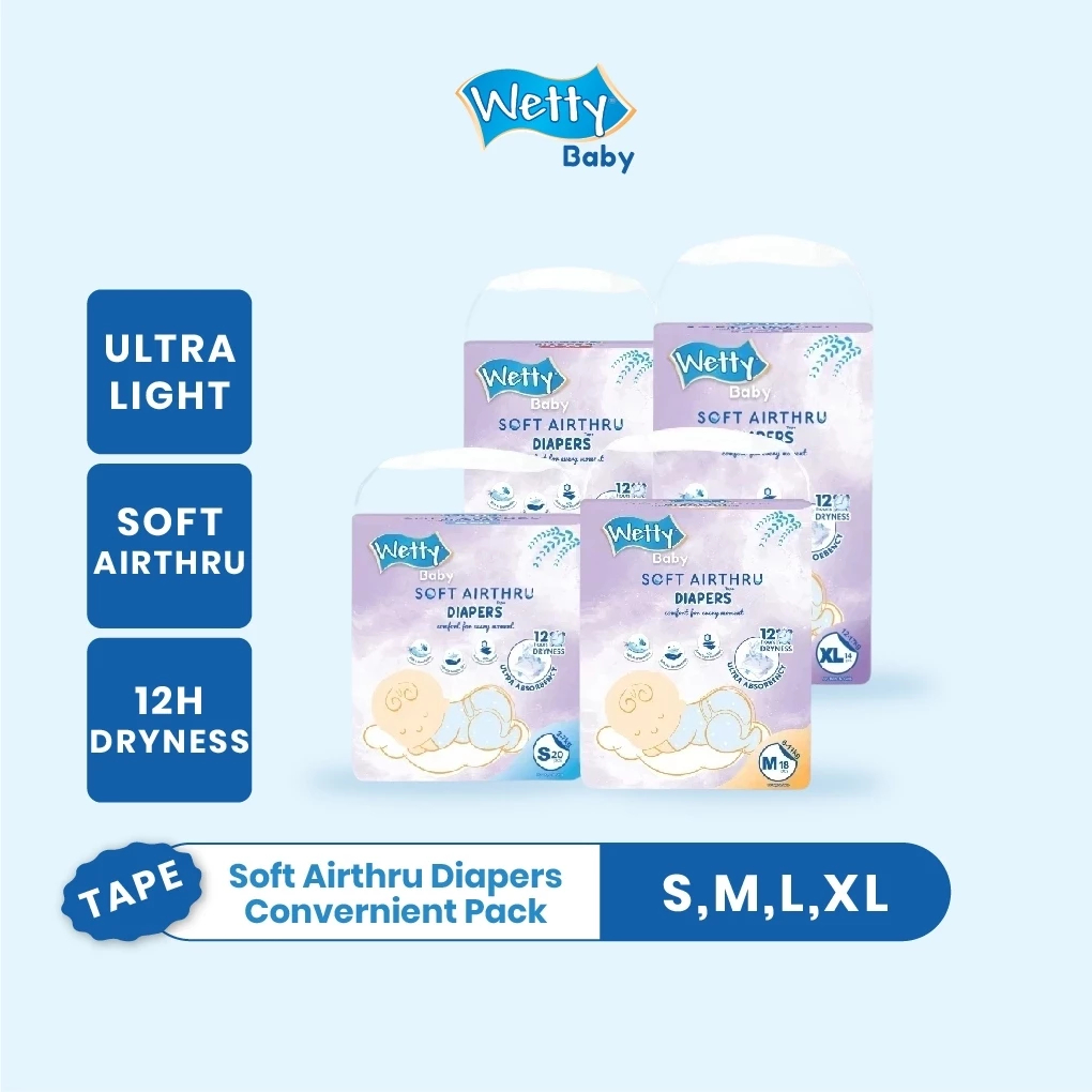[Mum's Club Free Sample] Wetty Baby Soft Airthru Baby Diapers Tape ...