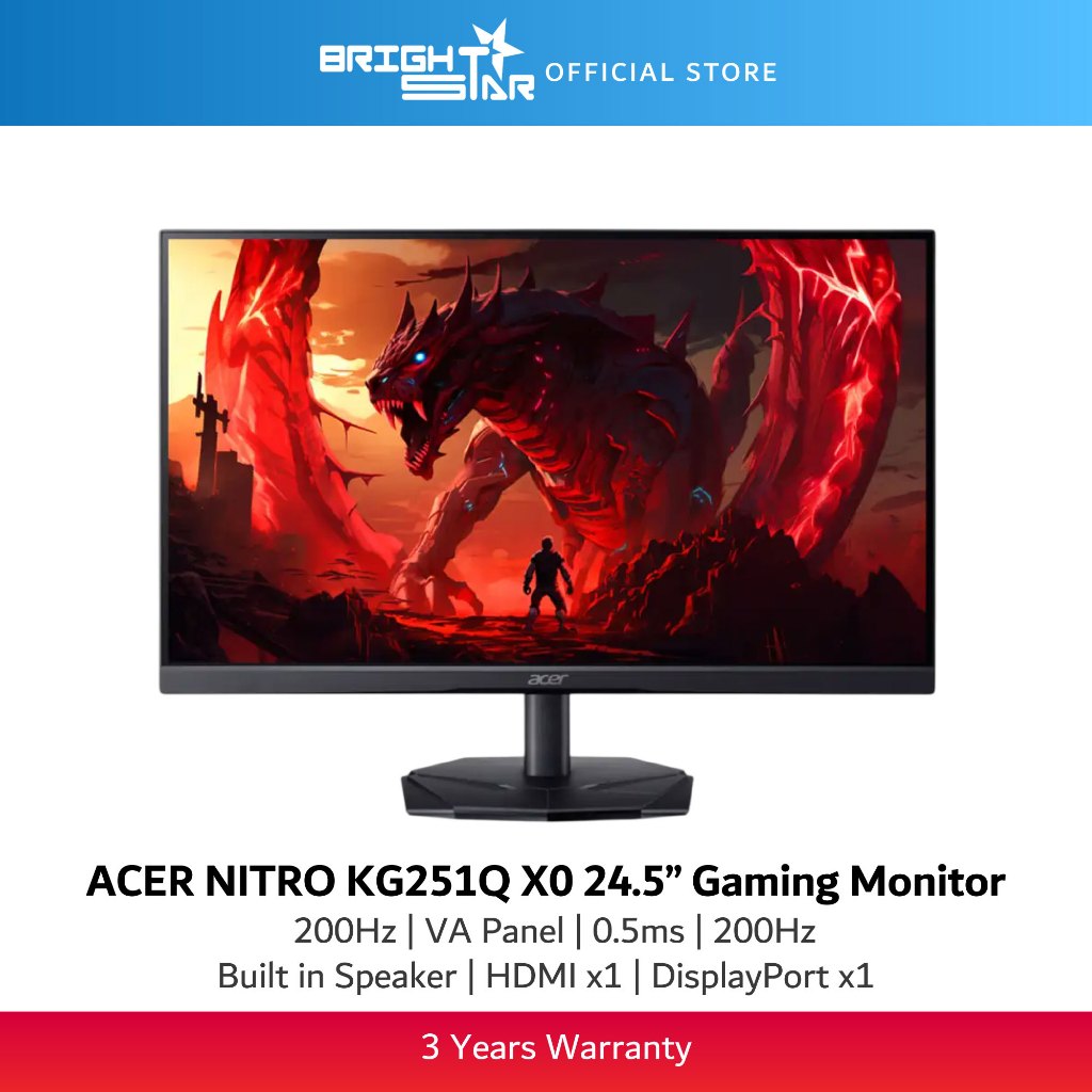 ACER Nitro KG251Q F3 25" FHD 320Hz IPS Gaming Monitor | Shopee Malaysia