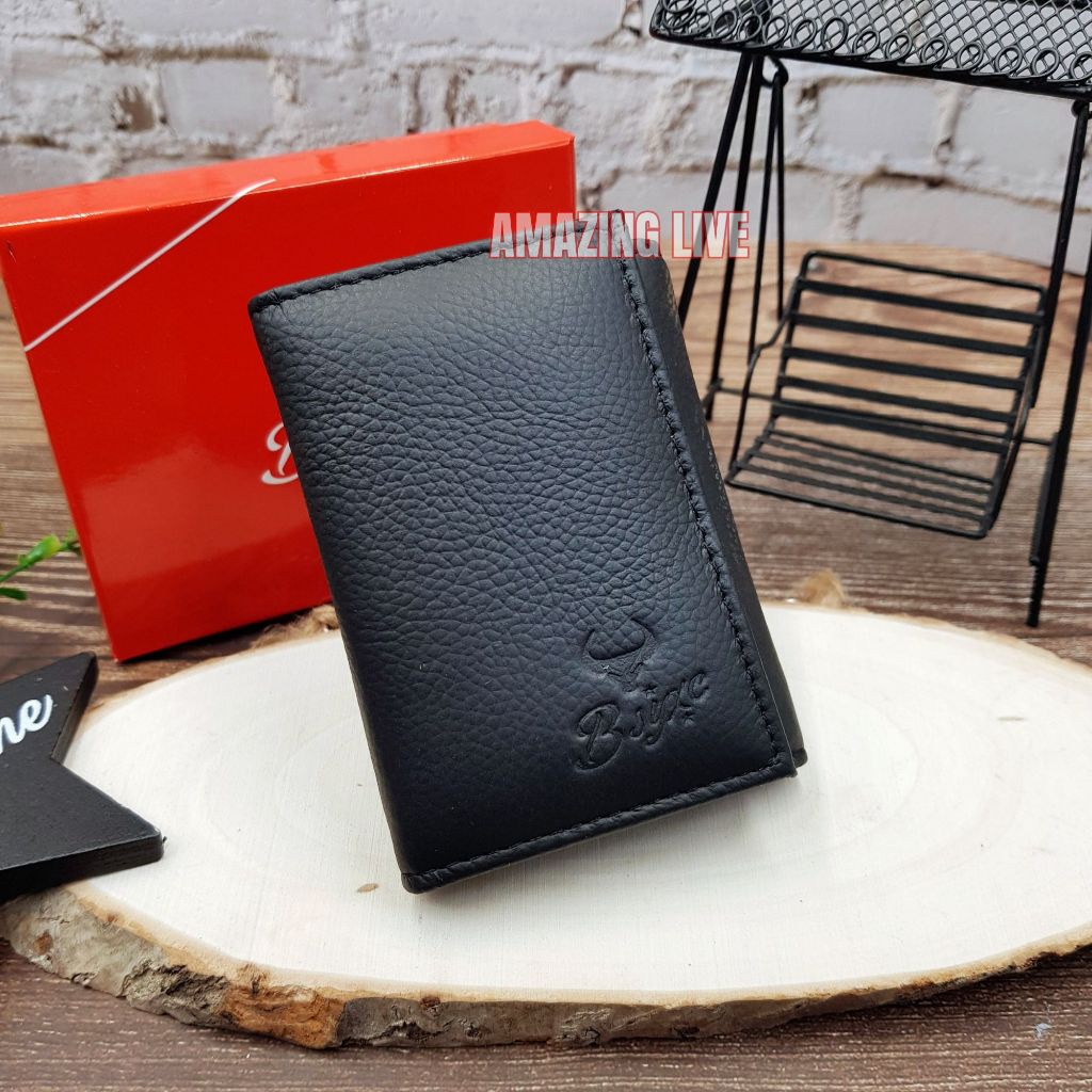BS Genuine Leather Mini Wallet Men Wallet Dompet Kulit Lembu Lelaki ...