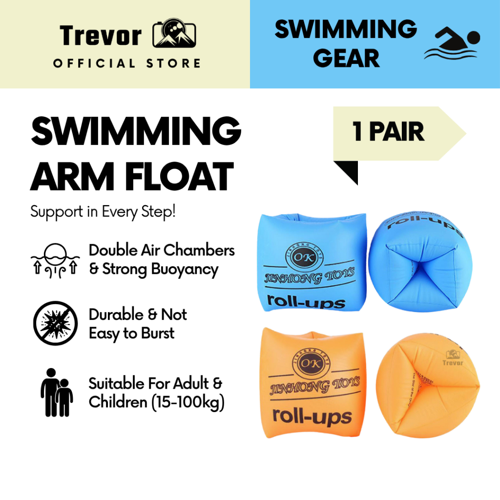 TREVOR Swimming Arm Float [1 Pair] - Inflatable Pump Double Airbag Kids ...
