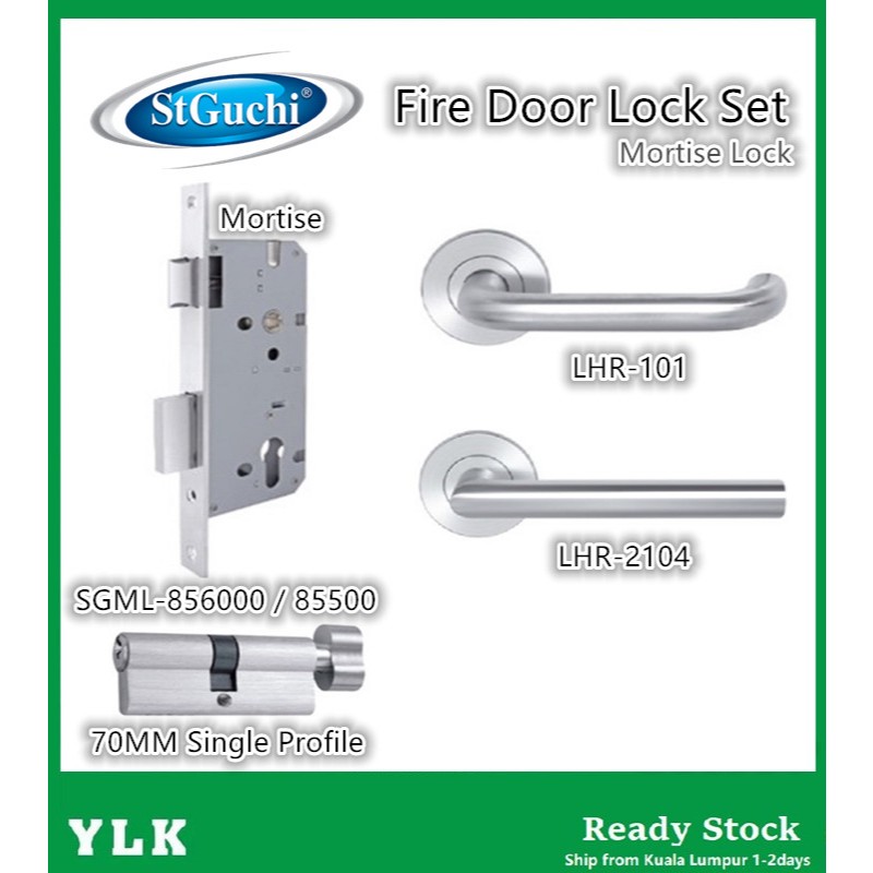 YLK St Guchi Mortise Door Lock , Fire Door Lever Handle -SIRIM Approved ...