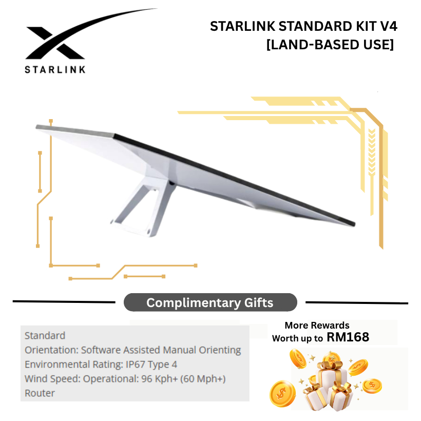 Starlink Standard Kit V4 Land-based use | Shopee Malaysia