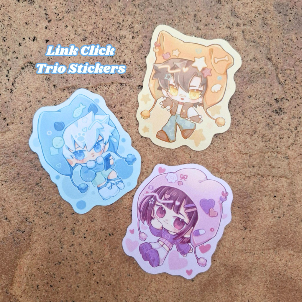 【LINK CLICK】Main trio sticker flake set (Cheng Xiaoshi/Lu Guang/Qiao ...