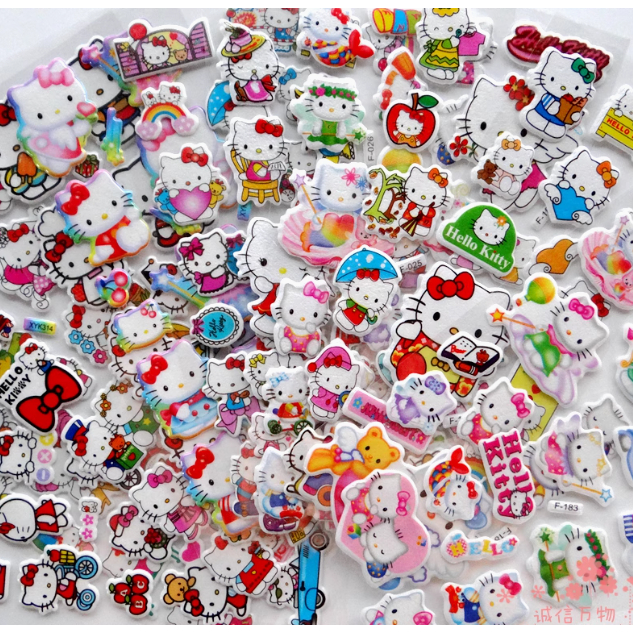 Hello Kitty Sanrio Puffy Sticker | Cartoon Stickers | Hello Kitty And ...