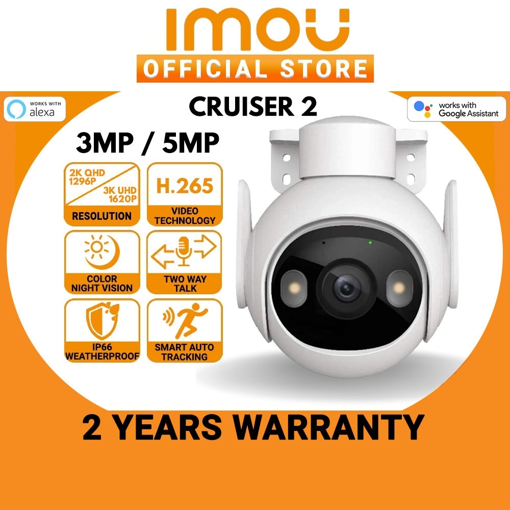 IMOU Cruiser 2 3MP/5MP 2K/3K Pan/Tilt Outdoor IP66 Color Night Vision ...