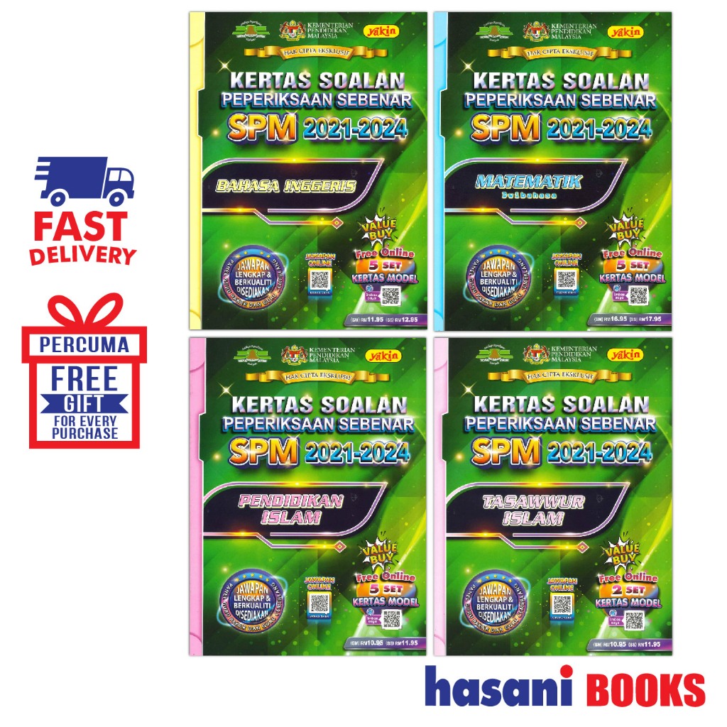 Hasani Yakin Kertas Soalan Peperiksaan Sebenar SPM 2021 - 2024 | Shopee ...