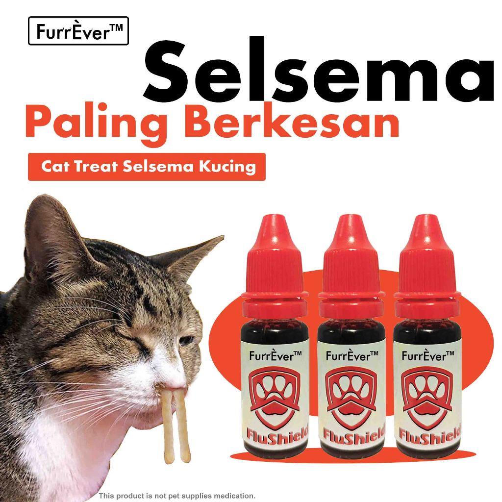 FLUSHIELD Selsema Bersin Selesema Kucing Paling Berkesan Cat Treats ...