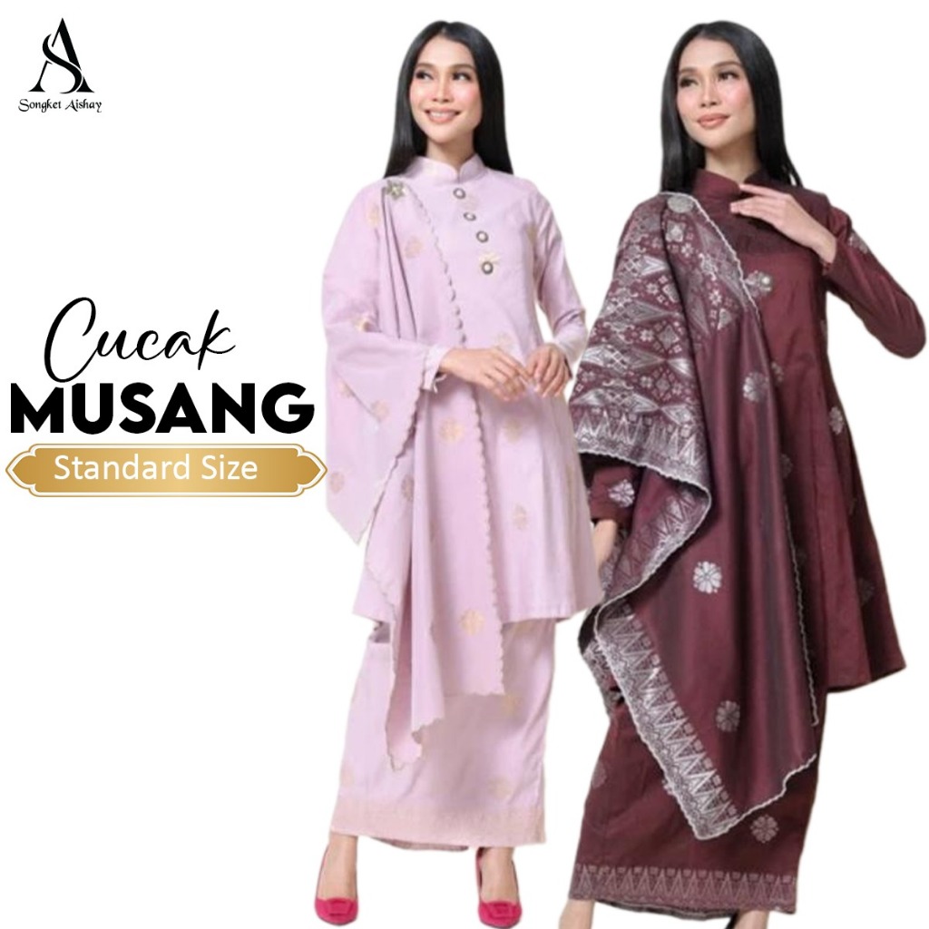 Cucak Musang Sekali Selendang Corak (XS-2XL) / Songket Tenun / New ...