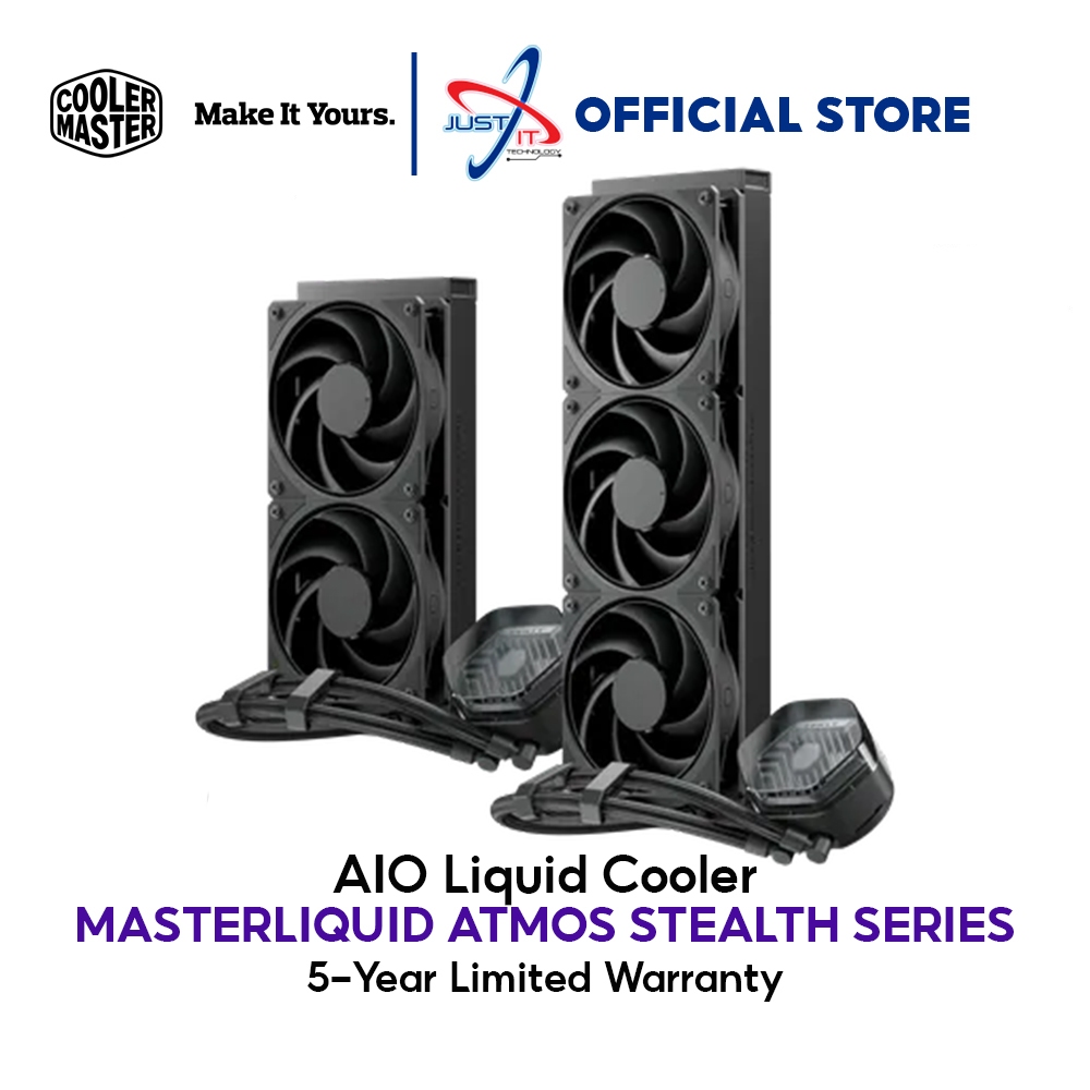 COOLER MASTER MASTERLIQUID ATMOS STEALTH 240mm / 360mm AIO LIQUID ...
