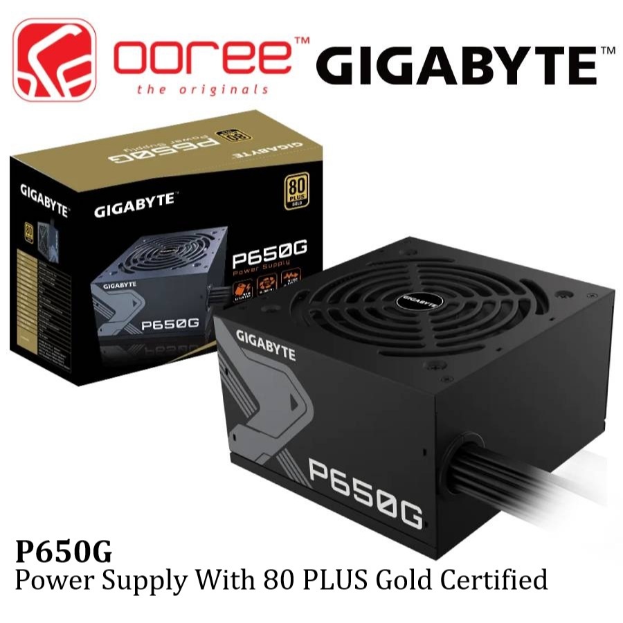 GIGABYTE P650G 80 PLUS GOLD 650W BEKALAN KUASA POWER SUPPLY PSU WITH ...