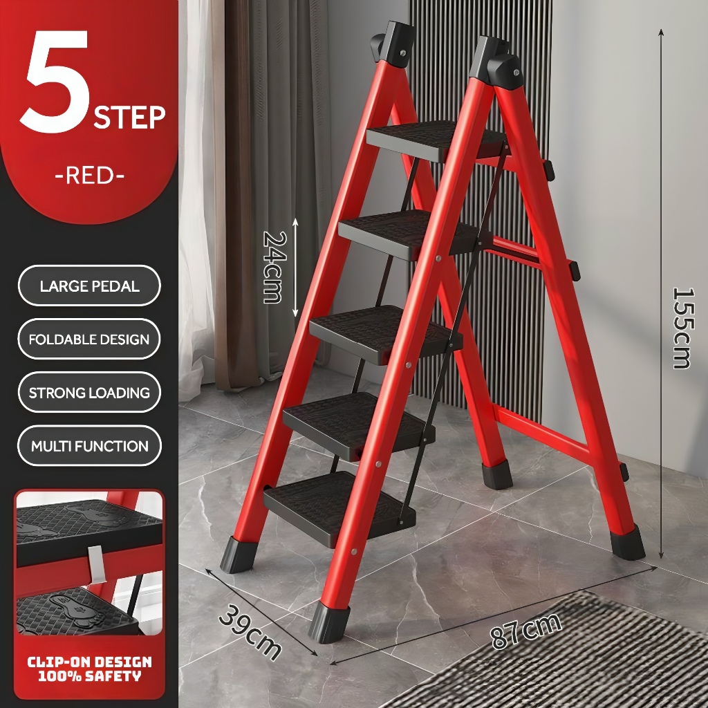 Portable Household Step Ladder Indoor Outdoor Folding Ladder Heavy Duty ...