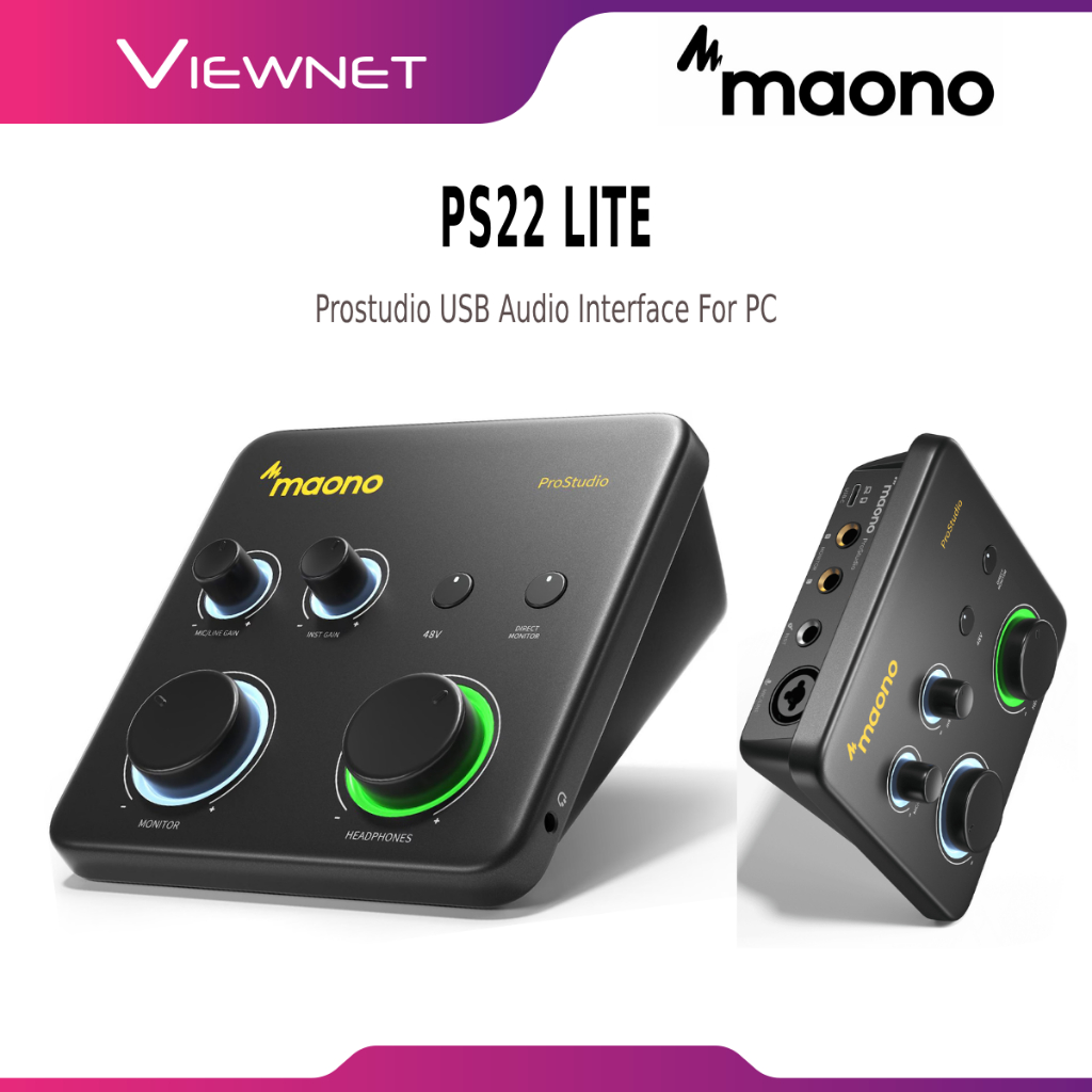 MAONO PROSTUDIO PS22 LITE USB AUDIO INTERFACE FOR GUITAR, PODCAST ...