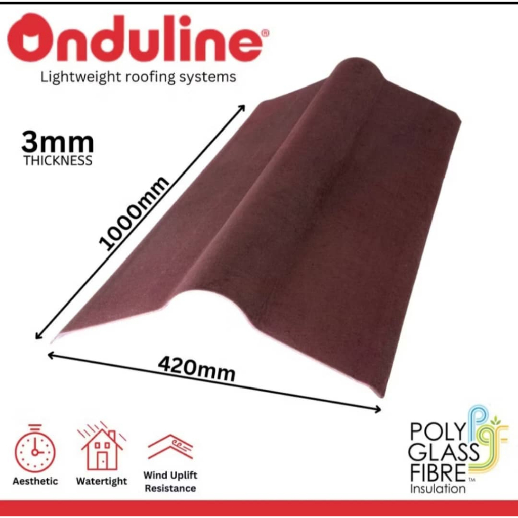 ONDULINE Roof Ridges Cap Roofing 1000mm x 500mm Fittings | Shopee Malaysia