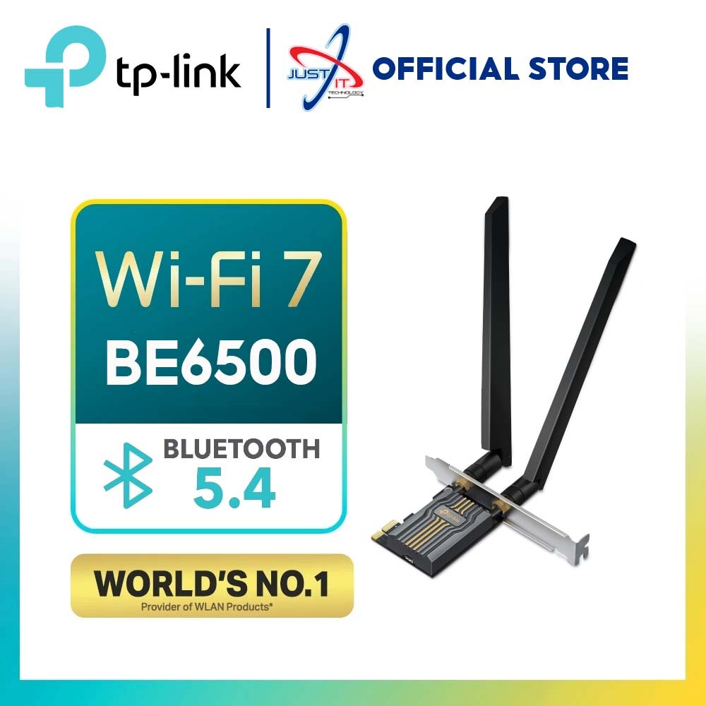 TP-LINK ARCHER TBE400E BE6500 WI-FI 7 BLUETOOTH 5.4 PCIE ADAPTER ...