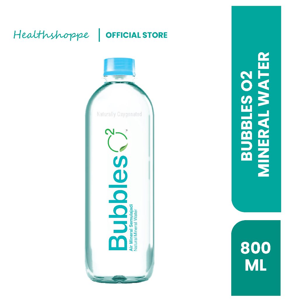 Bubbles O2 Mineral Water 800ml | Oxygen-Enriched Hydration for Daily ...