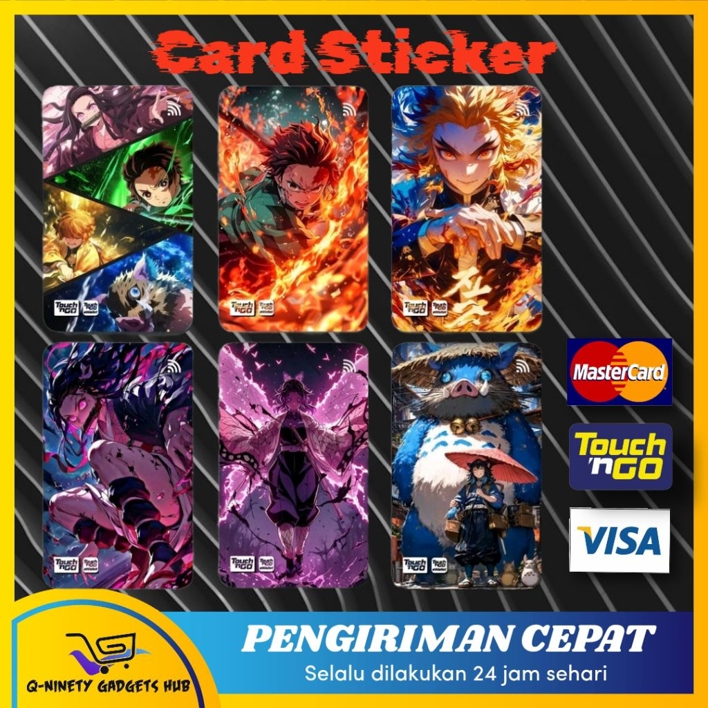 Demon Slayer Series Touch n Go Card Sticker Cover TNG / MASTER / VISA ...