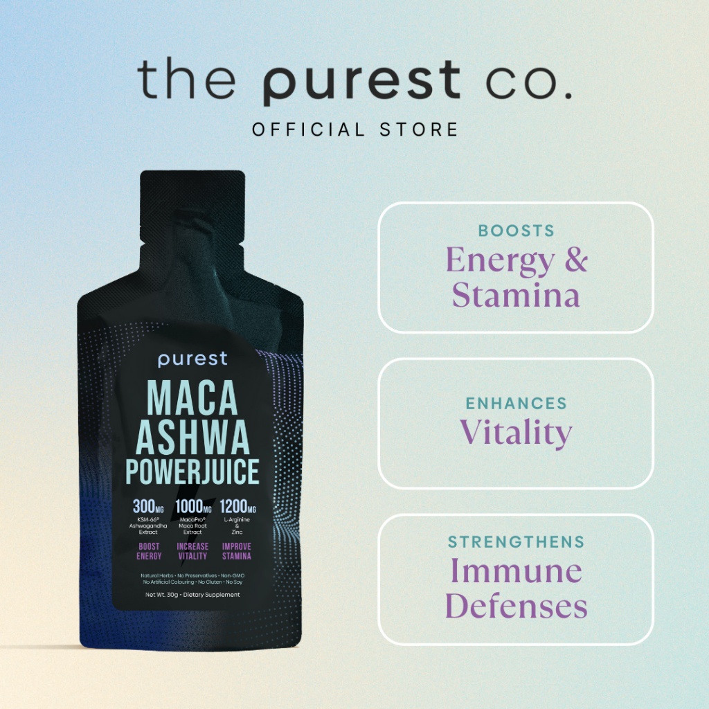 Purest Co Maca Ashwa Powerjuice - For Energy, Stamina & Libido | Shopee ...