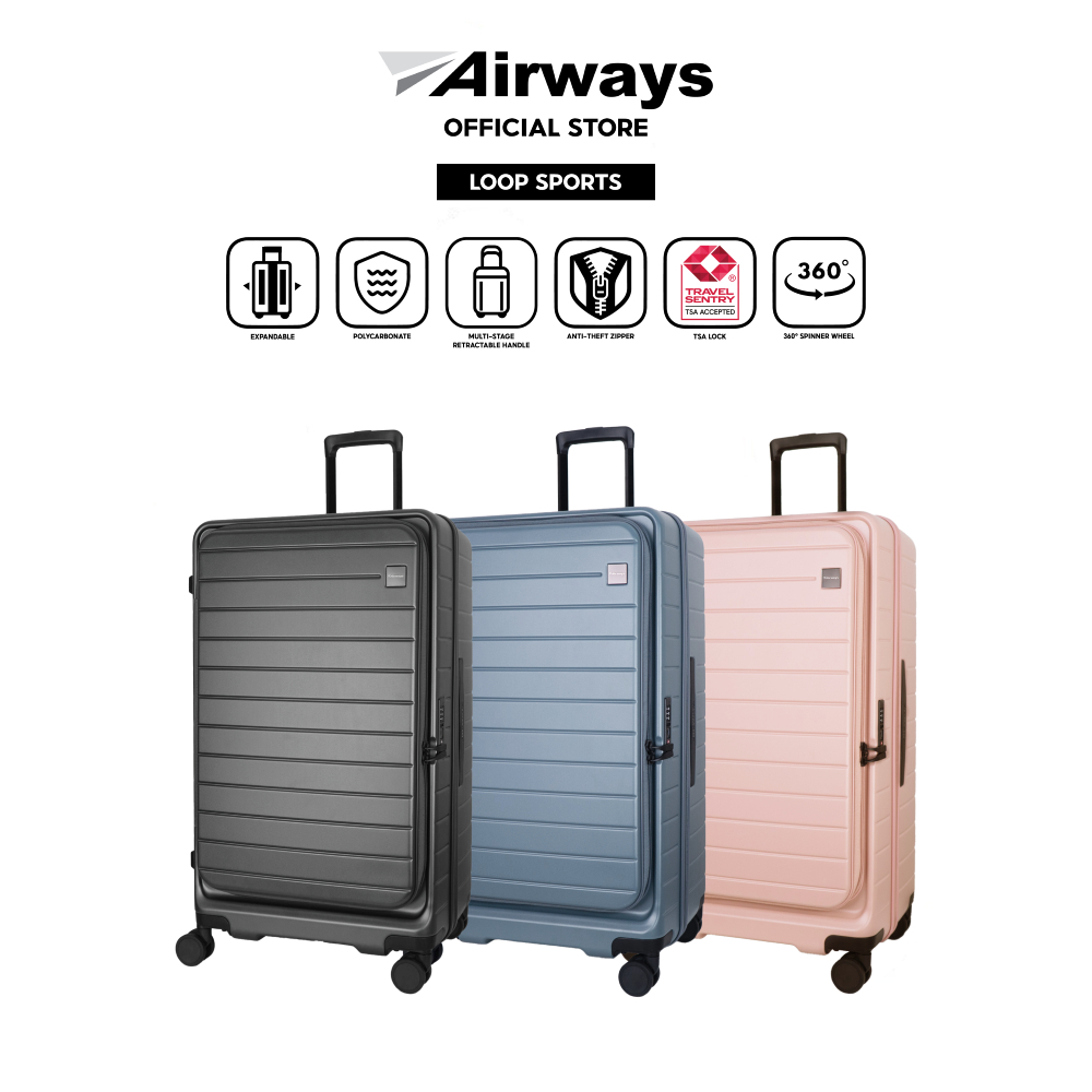 Airways Loop Sports (30") Polycarbonate [PC] Expandable 8-Wheel Spinner ...