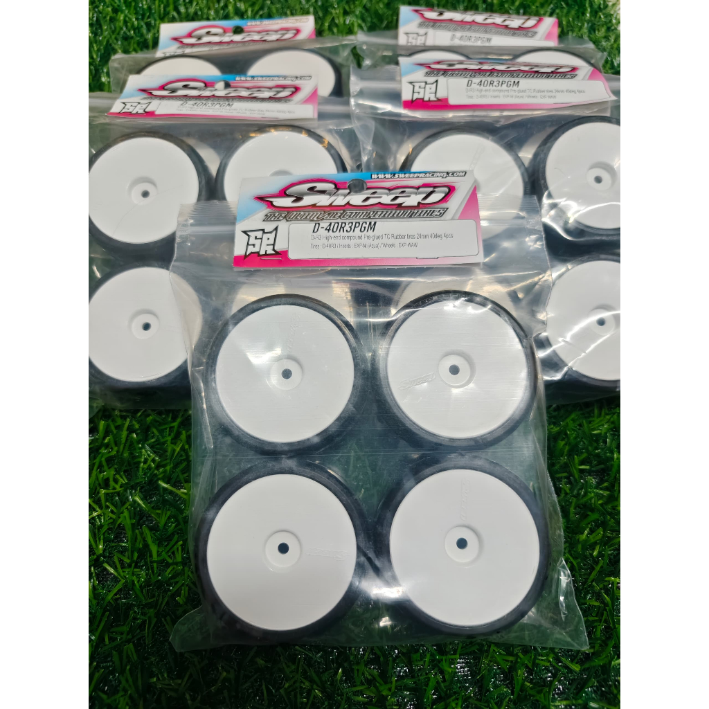 D-40R3PGM // Sweep Racing High-end compound Pre-glued tires for Asphalt ...