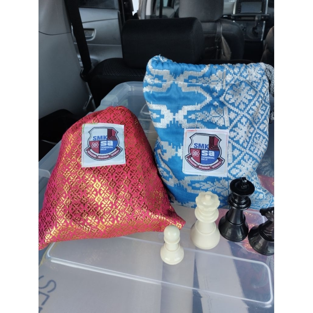 Beg uncang kain songket / beg catur / beg goodies (random colour ...