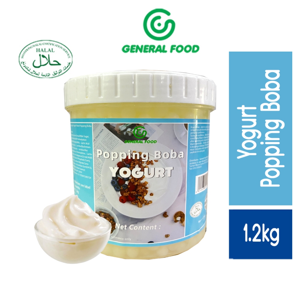 HALAL Yogurt Popping Boba - 1.2KG | 优格 爆爆珠 | Boba Meletup | Pearl Bobo ...
