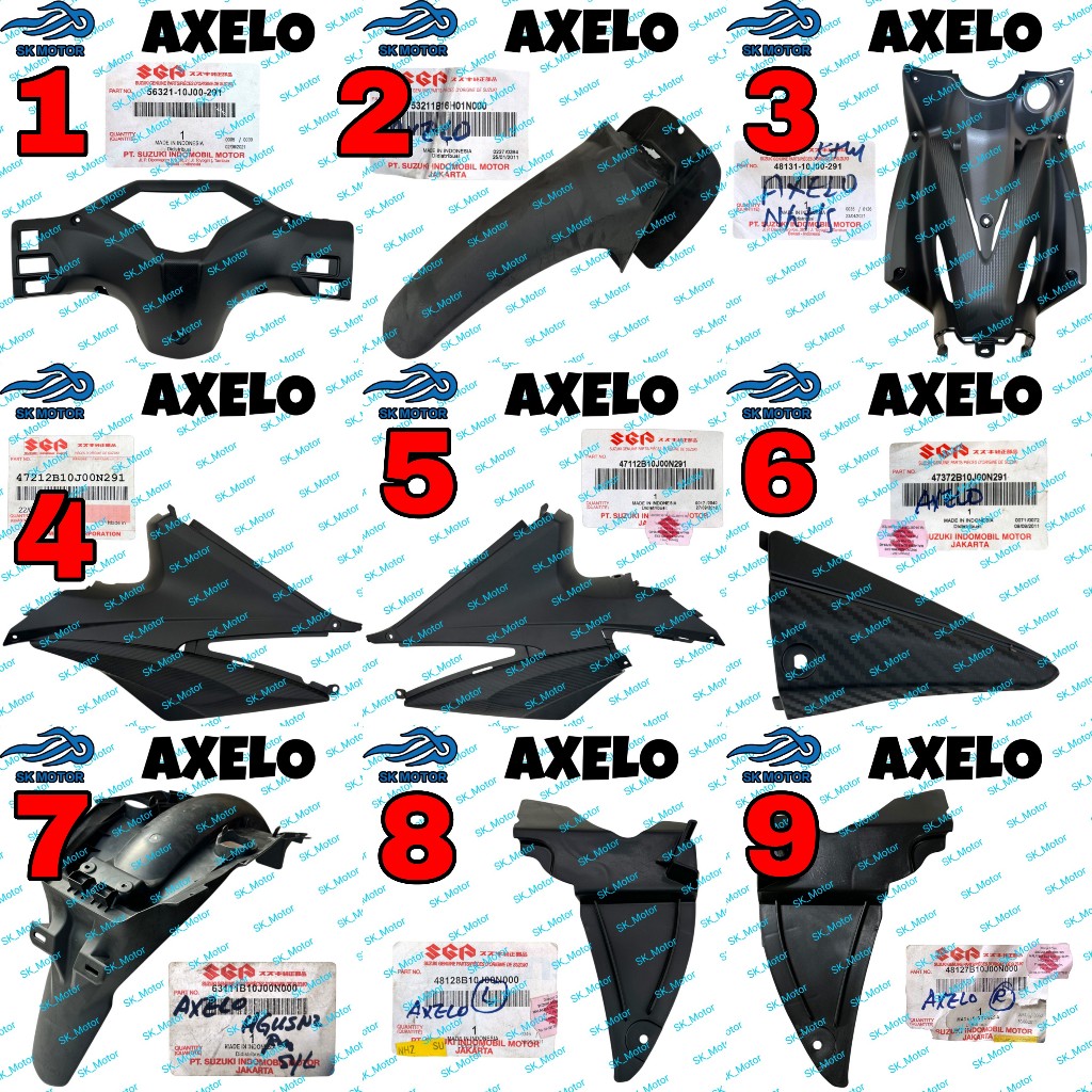 Suzuki AXELO Original Inner Cover Handle Rear Front Fender Center Leg ...